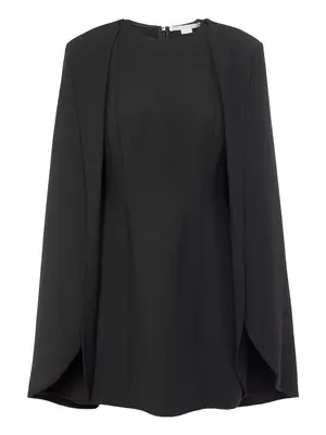 Stella McCartney Caped Mini Dress - Black