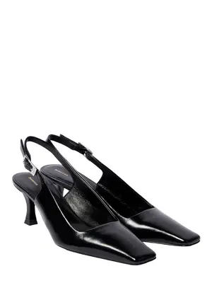 Proenza Schouler 65 Leather Slingback Pumps - Black