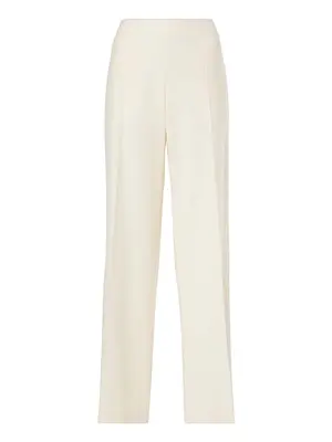 THE ROW Wool, Silk And Linen Straight Pants - White