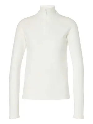 THE ROW Patti Zip-up Top - White