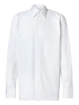 Saint Laurent Cassandre Cotton Poplin Shirt - White