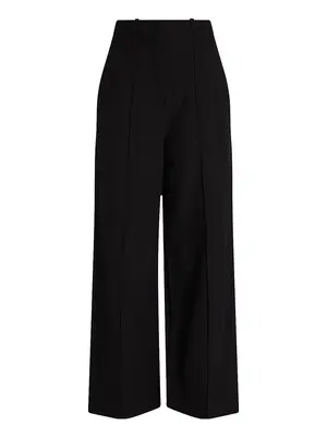 TOTEME Woven Wide-leg Trousers - Black
