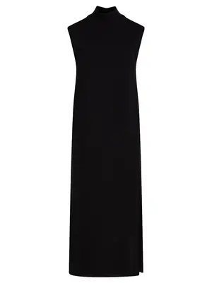 Another Tomorrow Cotton-jersey Midi Dress Black