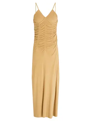Bite Studios Marea Ruched Cotton-blend Terry Midi Dress - Sand