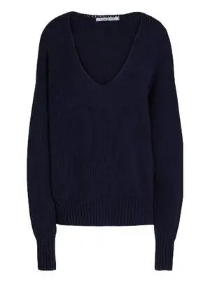 Another Tomorrow Another Tomorrow Cotton Sweater Navy