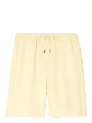 TOTEME Lyocell And Linen-Blend Shorts Cream
