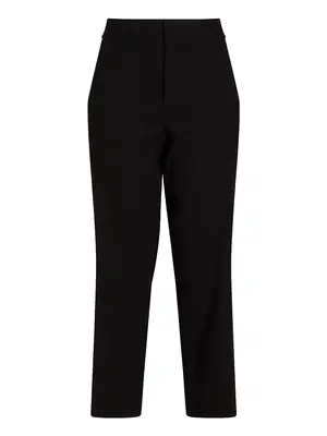 Another Tomorrow Hemp-blend Kick-flare Pants - Black