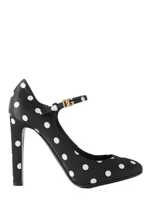 Dolce & Gabbana Bianca Polka-dot Pumps - Black