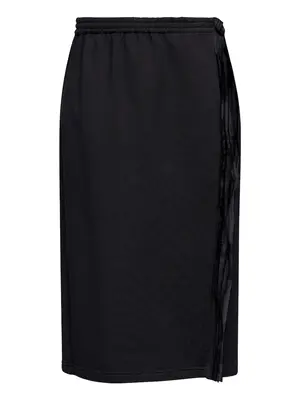 MAISON MARGIELA Cotton Jersey Midi Skirt - Black