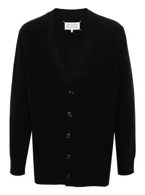 MAISON MARGIELA Brushed Wool Cardigan - Black