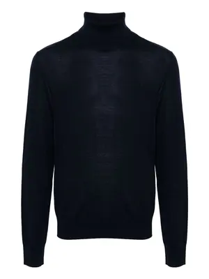 Dsquared2 Logo-embroidered Roll-neck Jumper - Blue