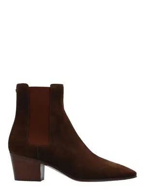Casadei Pointed-toe Suede Chelsea Boots - Brown