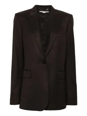 Stella McCartney Single-breasted Wool Blazer - Brown