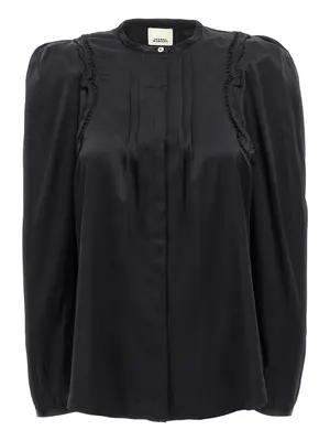 Isabel Marant Joanea Embroidered Shirt - Black
