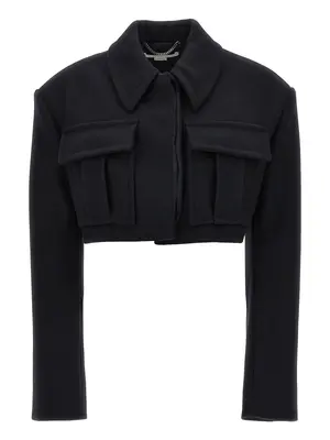 Stella McCartney Balaton Bacci' Cropped Wool Jacket - Black