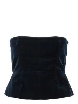 TOM FORD Strapless Velvet Top - Blue