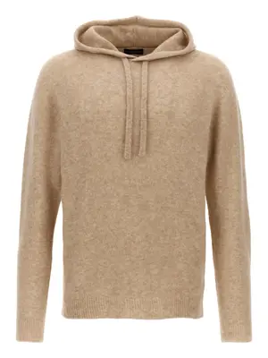 ROBERTO COLLINA Hooded Sweater - Beige