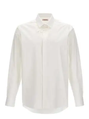 Valentino Garavani Shirt With Flower Patch - White