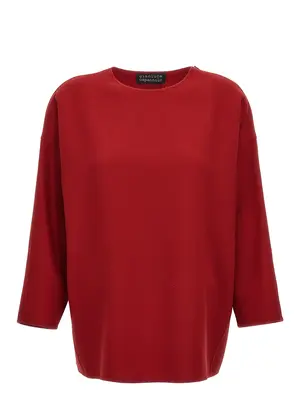 GIANLUCA CAPANNOLO Bettina' Wool Top - Red