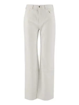 Chloé Cotton-hemp Blend Boyfriend Jeans - White