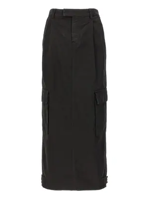 ARMARIUM Shiv Cotton Cargo Skirt - Black