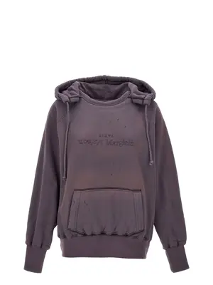 MAISON MARGIELA Logo Reverse Hoodie - Purple