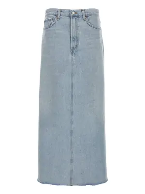 AGOLDE Hilla Denim Skirt - Light Blue