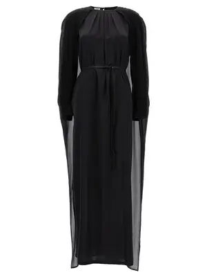 DI.LA3 PARI' Di.la3 Pari Cape Dress - Black