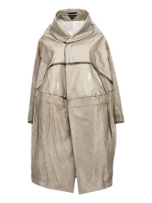Comme Des Garçons Oversized Textured Trench Coat - Gray