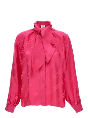 Vetements Monogram Viscose Blouse - Fuchsia