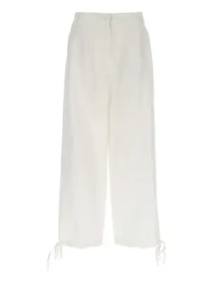 MSGM Carrot Style Pants - White
