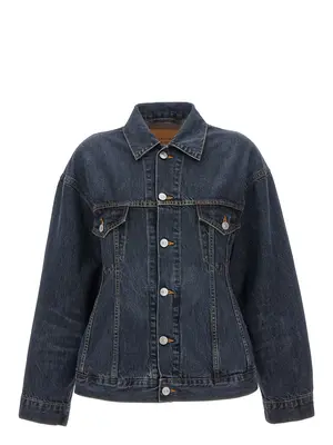 Balenciaga Hourglass Denim Jacket - Blue