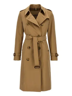 Burberry The Chelsea' Long Trench Coat - Beige