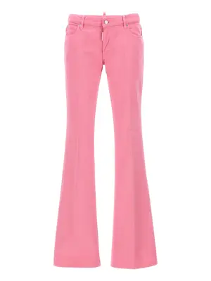 Dsquared2 Medium Waist Flare Jeans - Pink