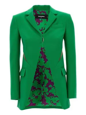 Dsquared2 Blazer With Tulle Insert - Green