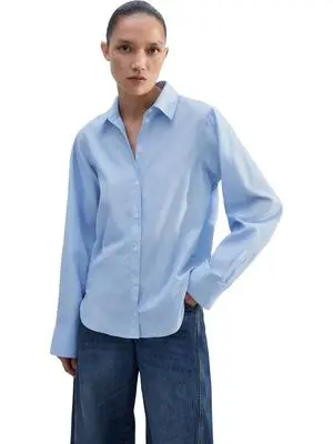 ME+EM Relaxed Forever Stripe Shirt - Blue/white