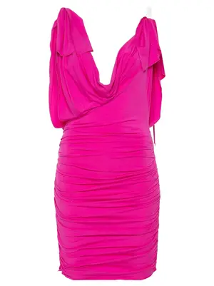 Attico Draped Mini Dress - Pink