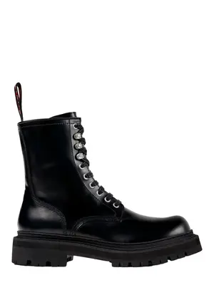 Camper Eki Leather Biker Boots - Black