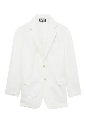 BLACK COMME DES GARÇONS Asymmetric Single-breasted Blazer - White