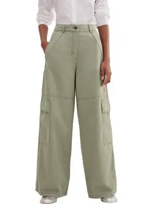 ME+EM Relaxed Straight-leg Utility Pant - Sage