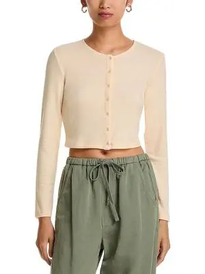 LESET Lauren Crewneck Cardigan Vanilla
