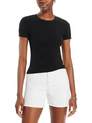 LESET Pointelle Tee - Black