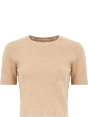 MAISON MARGIELA Cropped Wool Jumper - Neutrals