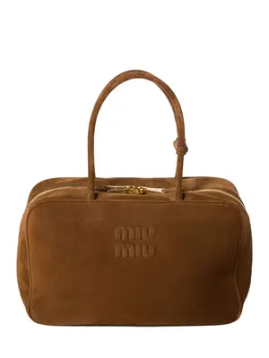 MIU MIU Miu Miu Logo-Debossed Suede Bag