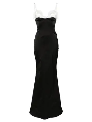 ALMAZ Exposed Corset Gown - Black