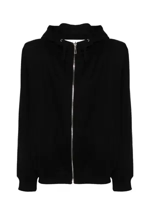 ALMAZ Shoulder-pads Cotton Hoodie - Black