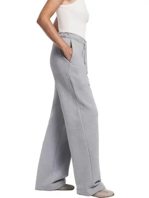 NINETY PERCENT Relaxed Organic Cotton Sweatpants - Grey Marl