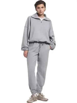 NINETY PERCENT Classic Organic Cotton Sweatpants - Grey Marl