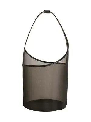 REFORMATION Medium Mesh Silvana Bucket Bag - Black