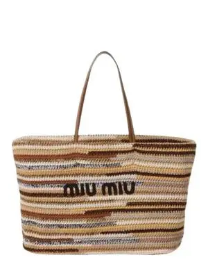 Miu Miu Crochet Tote Bag - Natural